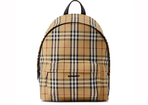 Burberry Nylon Vintage Check Backpack - Archive Beige