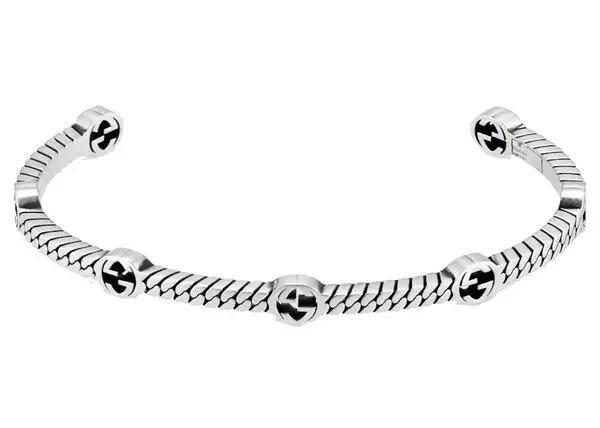 Gucci Thin Interlocking G Bracelet - Silver
