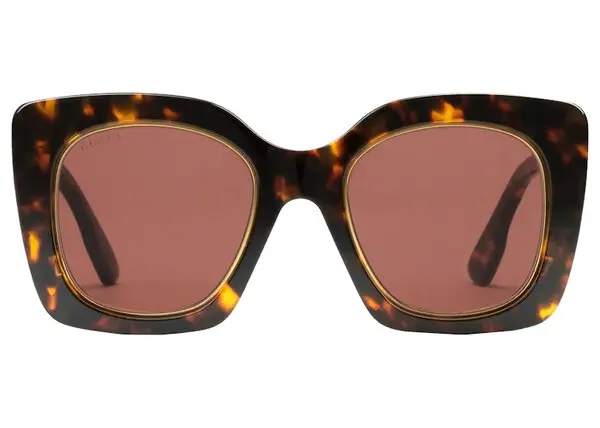 Gucci Oversize Square Frame Sunglasses - Tortoiseshell (691318 J0740 2323)