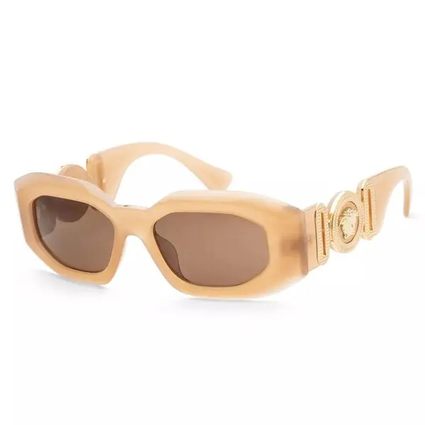 Versace Maxi Medusa Biggie Sunglasses - Opaline Beige/dark Brown (ve4425u/546773)