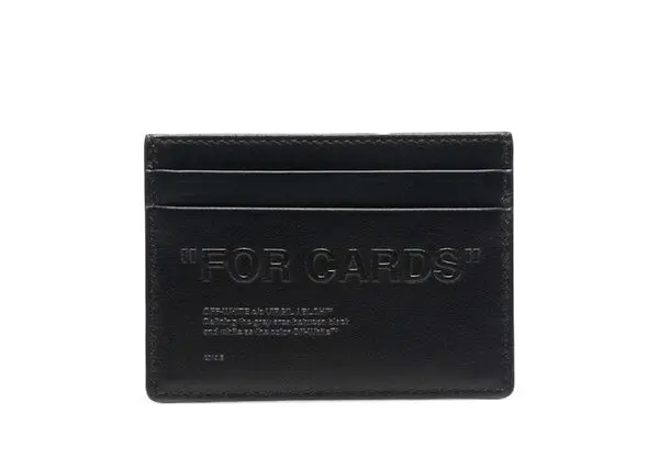 Off-White Debossed For Cards Card Holder - Black