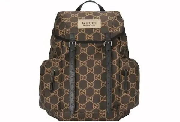 Gucci Gg Polyester Backpack - Ebony/beige