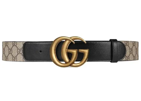 Gucci Gg Belt With Double G Buckle - Black