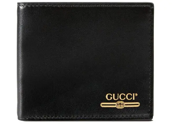 Gucci Leather Wallet With Logo - Black