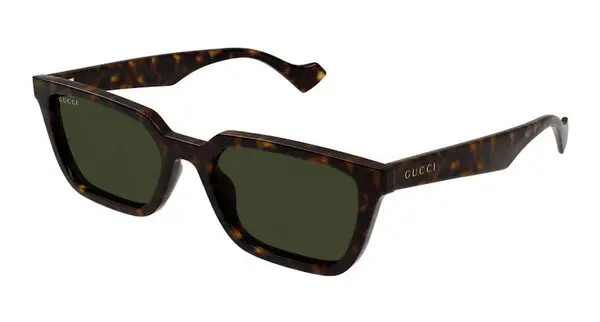 Gucci Square Frame Sunglasses - Havana/green (gg1539s/002