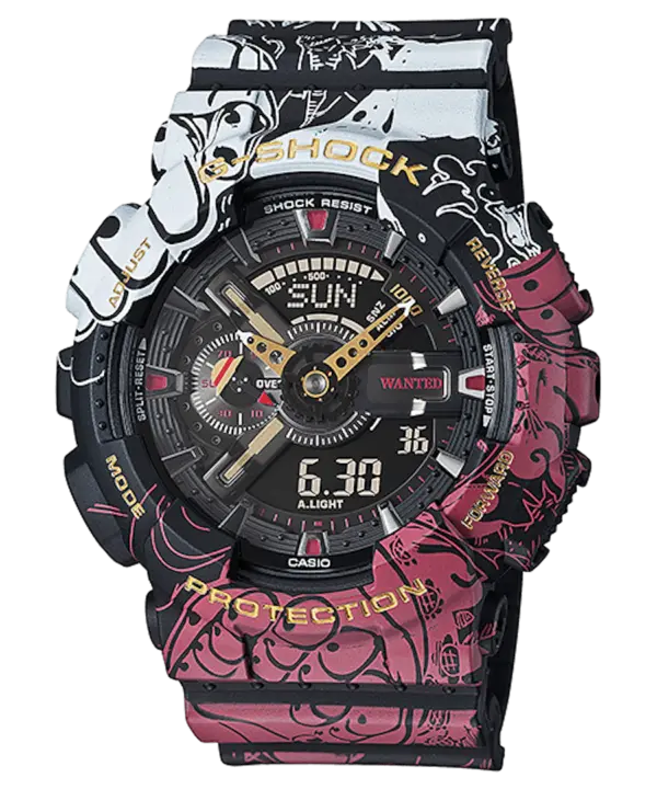 Casio G-shock X One Piece Ga110jop-1a4 Digital Watch - Resin