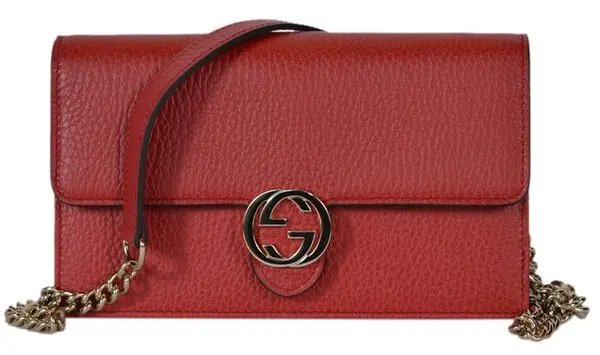 Gucci Crossbody Bag With Interlocking G - Red