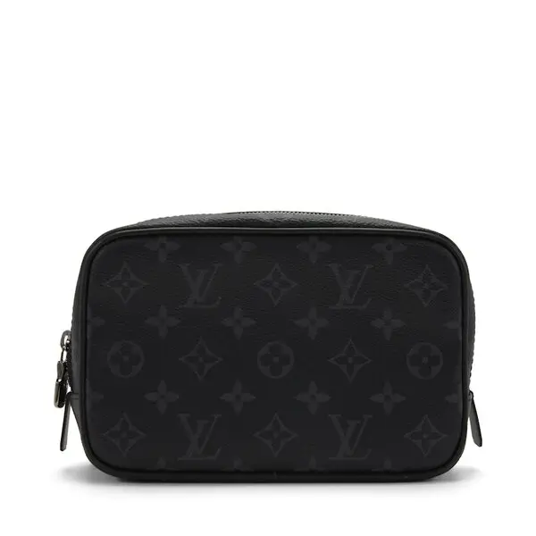 LOUIS VUITTON Toiletry Pouch Monogram Eclipse Pm - Black/grey