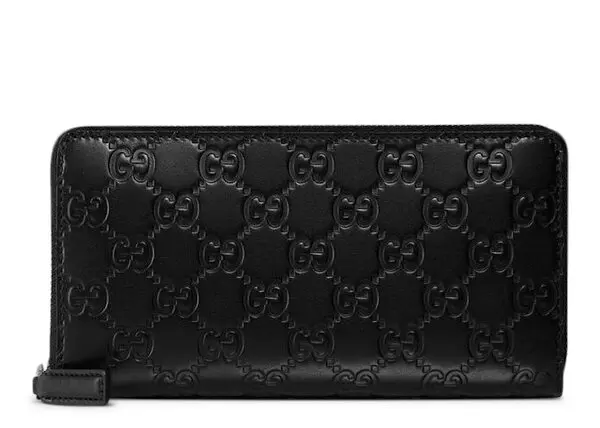 Gucci Zip Around Wallet Signature - Black