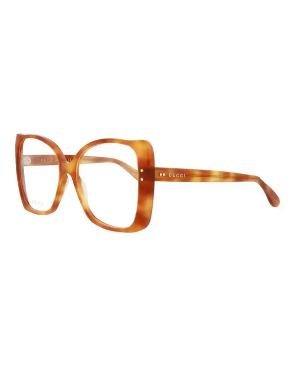 Gucci Oversized Eyeglasses - Havana/transparent (gg0473o