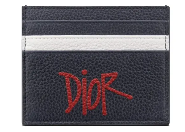 Dior And Shawn Flat Card Holder - Navy Blue