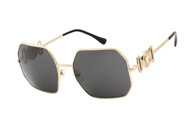 Versace Hexagon Full Rim Sunglasses - Gold (ve2248/100287)