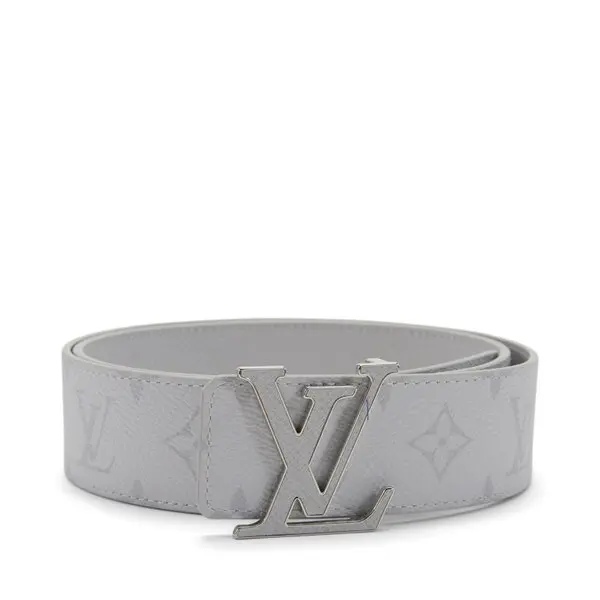 LOUIS VUITTON Initiales Reversible Belt Monogram Eclipse Taiga 40mm - White