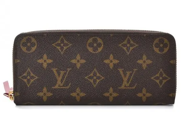 LOUIS VUITTON Clemence Wallet Monogram Fuchsia - Brown Monogram