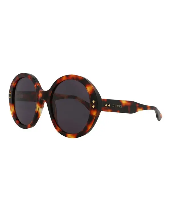 Gucci Round Oval Sunglasses - Havana/smoke (gg1081s/30012874