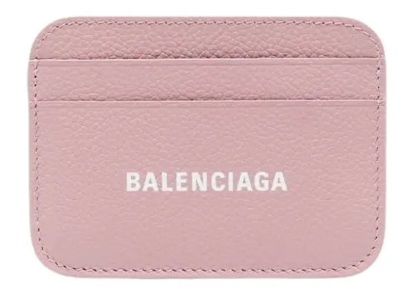 Balenciaga Logo Print Cash Card Holder - Pink/white