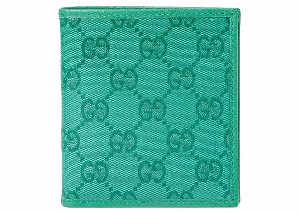 Gucci Gg Crystal Bifold Wallet - Green