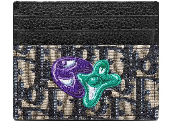 Dior X Kenny Scharf Card Holder - Beige/black