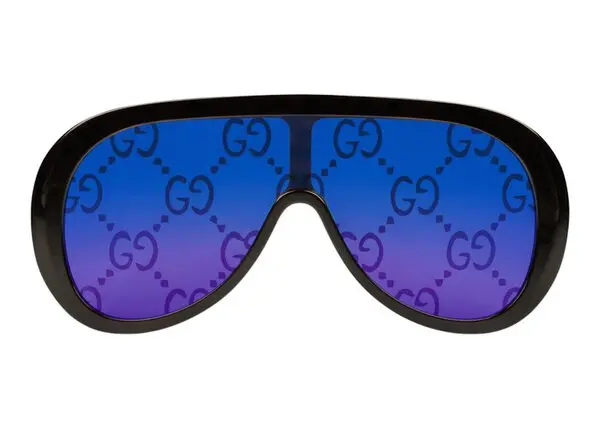 Gucci Oversize Mask Sunglasses - Tortoiseshell/blue (720723 J0741 2340)