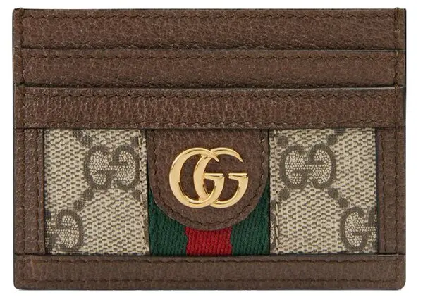 Gucci Ophidia Card Case Gg Supreme - Beige/ebony