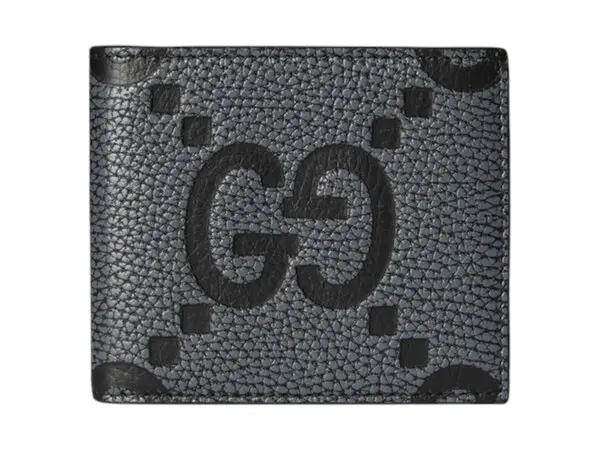 Gucci Maxi Gg Wallet - Dark Grey And Black