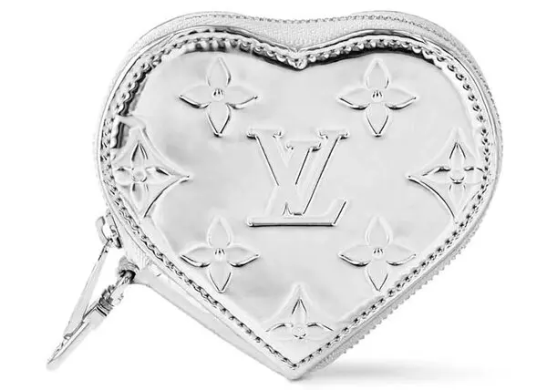 LOUIS VUITTON Heart Coin Purse - Silver
