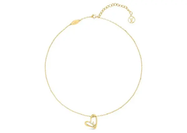LOUIS VUITTON Limited Edition Heart Necklace - Gold