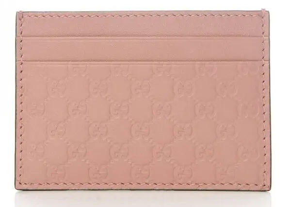 Gucci Card Case Microssima - Soft Pink
