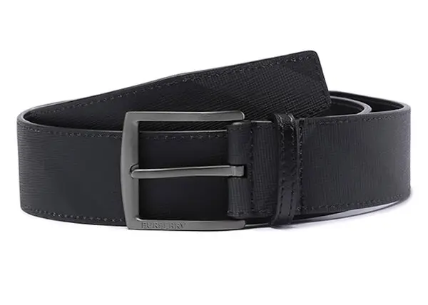 Burberry Striped Belt - Black/gray
