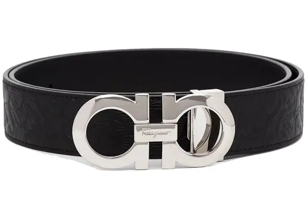 FERRAGAMO Reversible And Adjustable Gancini Belt 724127 - Black