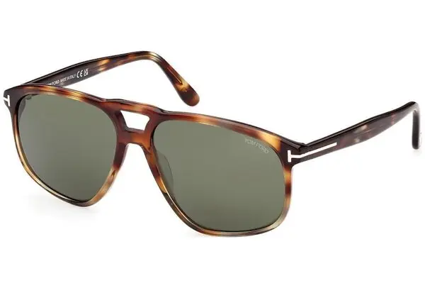 TOM FORD Navigator Sunglasses - Havana/green (ft1000/56n