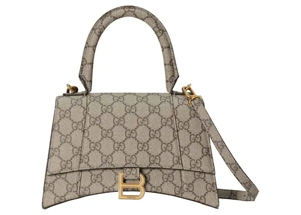 Gucci X Balenciaga The Hacker Project Small Hourglass Bag - Beige/ebony