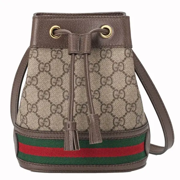 Gucci Ophidia Gg Supreme Mini Bucket Bag - Beige/ebony