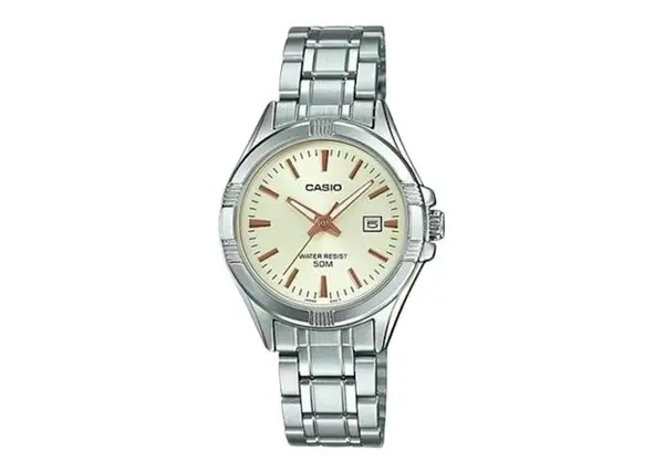 Casio Analog Watch With Band - Stainless Steel