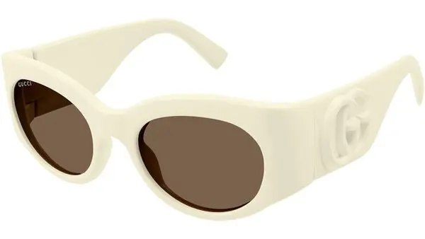 Gucci Oval Sunglasses - Ivory/brown (gg1544s/004)