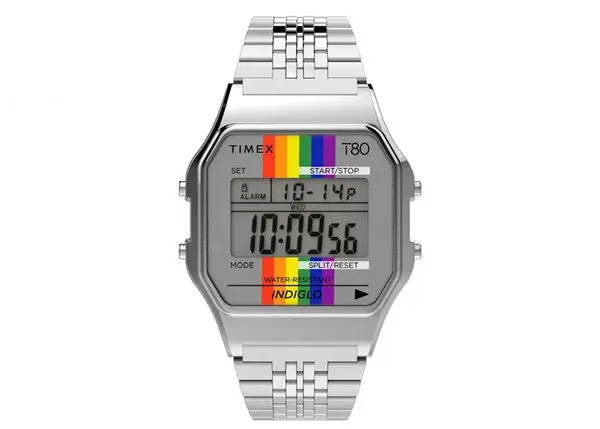 Timex® T80 Digital Watch - Stainless Steel