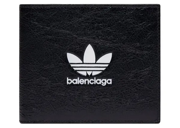 Balenciaga X Adidas Square Folded Wallet - Black