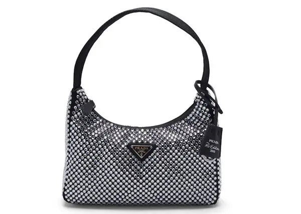 Prada Re-edition 2000 Mini Bag - Black/crystal