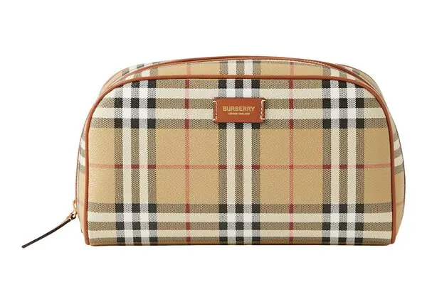 Burberry Check Travel Pouch - Archive Beige