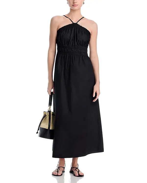 Aqua Smocked Maxi Dress