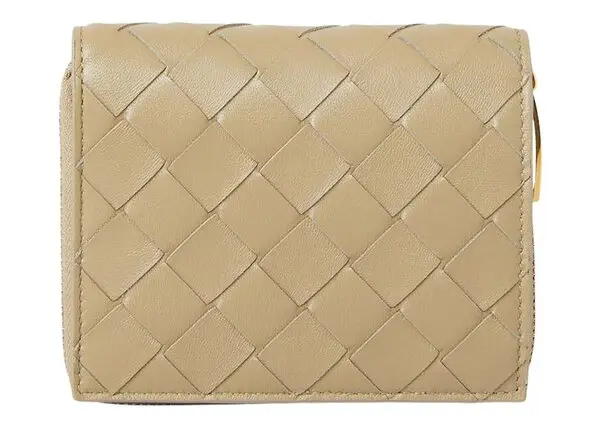 Bottega Veneta Bifold Intrecciato Wallet - Taupe