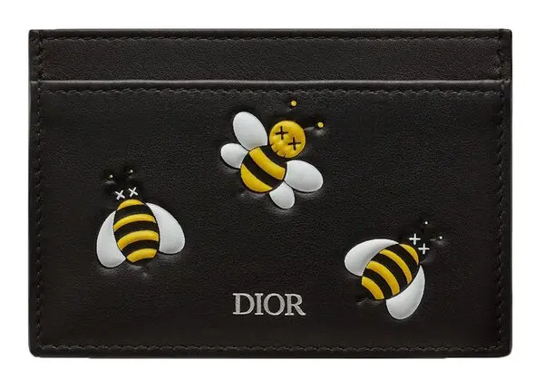 Dior X Kaws Card Holder Yellow Bees - Black