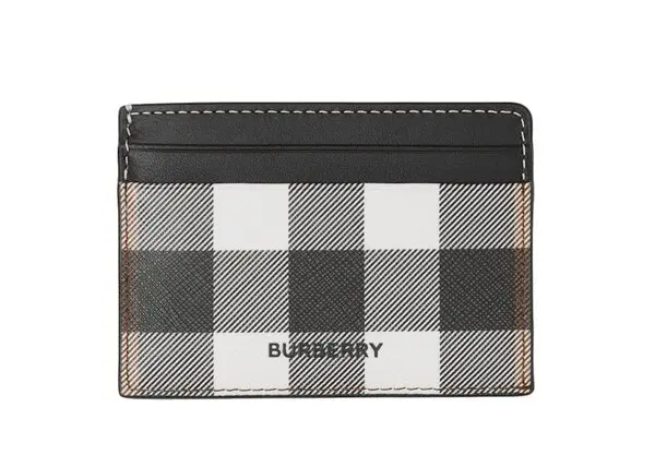 Burberry Check Card Case - Dark Birch Brown
