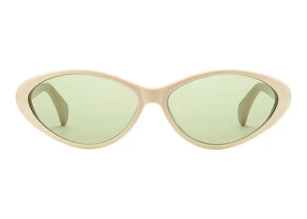 Gucci Cat Eye Frame Sunglasses - Shiny Ivory/green (733799 J0740 9230)