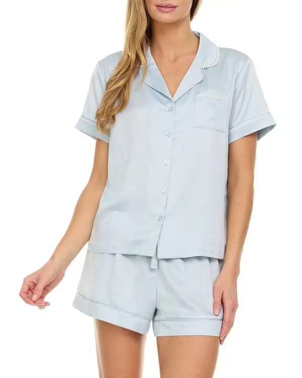 Flora Nikrooz Pearl Notch Collar Short Pajama Set