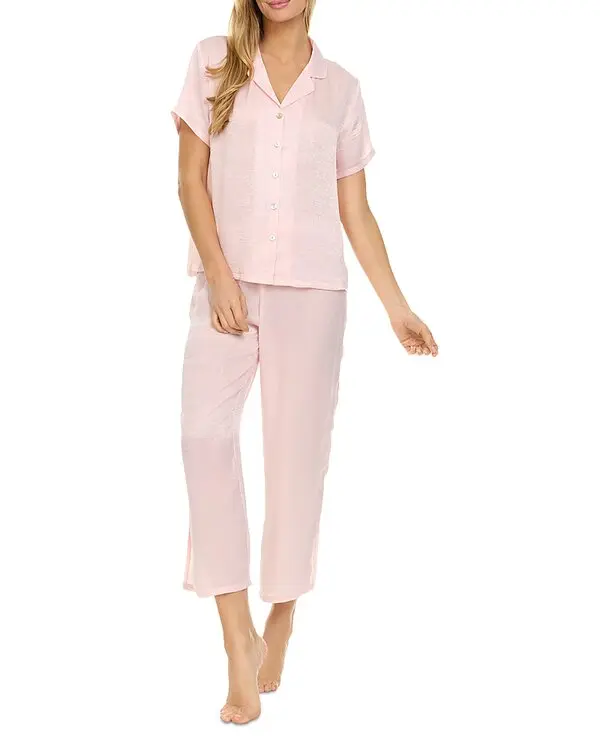 Flora Nikrooz Floral Nikrooz Laurena Capri Pajama Set - Pink