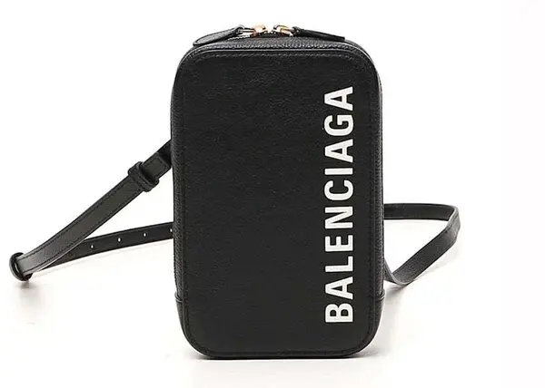 Balenciaga Cash Zip Phone Holder - Black/white