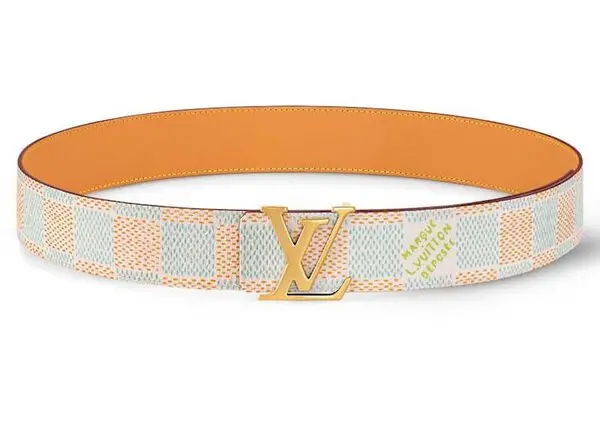 LOUIS VUITTON Initiales 40mm Reversible Damier Belt - Heritage White