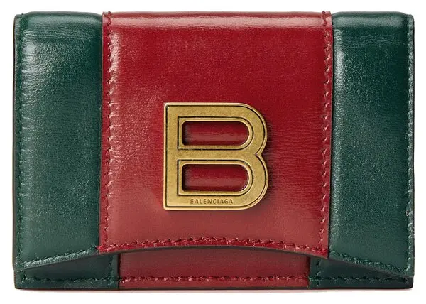 Gucci X Balenciaga The Hacker Project Snap Card Case Wallet - Green/red