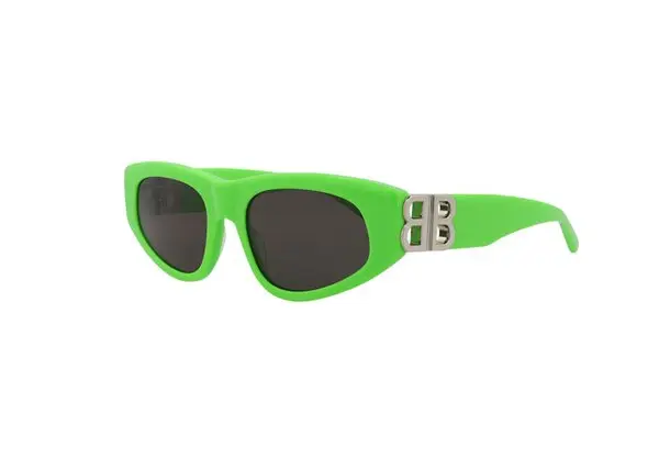 Balenciaga Cat Eye Sunglasses - Green/silver/grey (bb0095s
